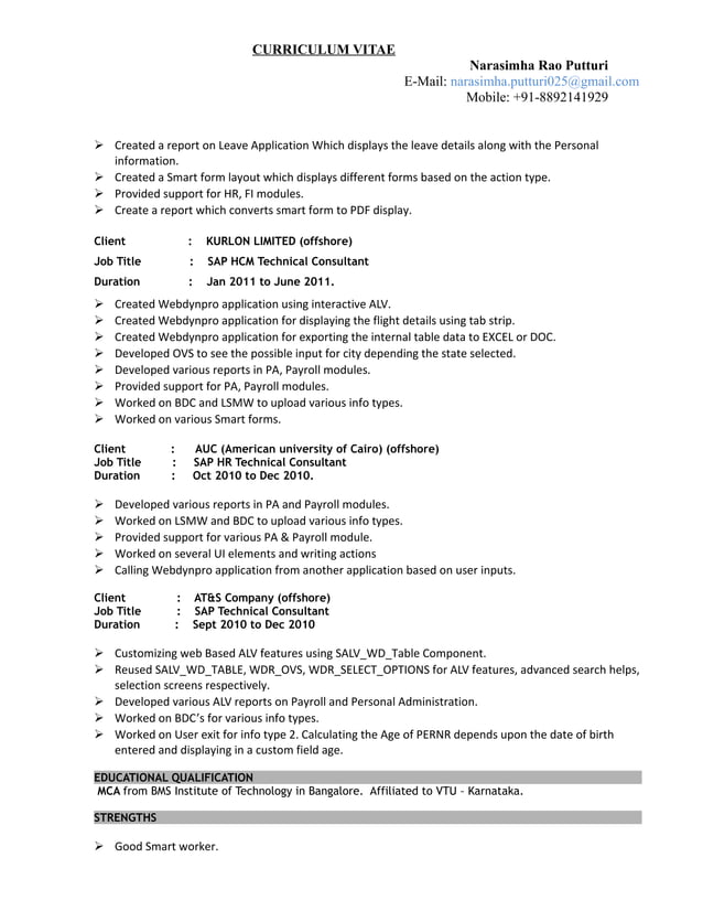 Narasimha_5years | DOC | Computer Software and Applications | Computing