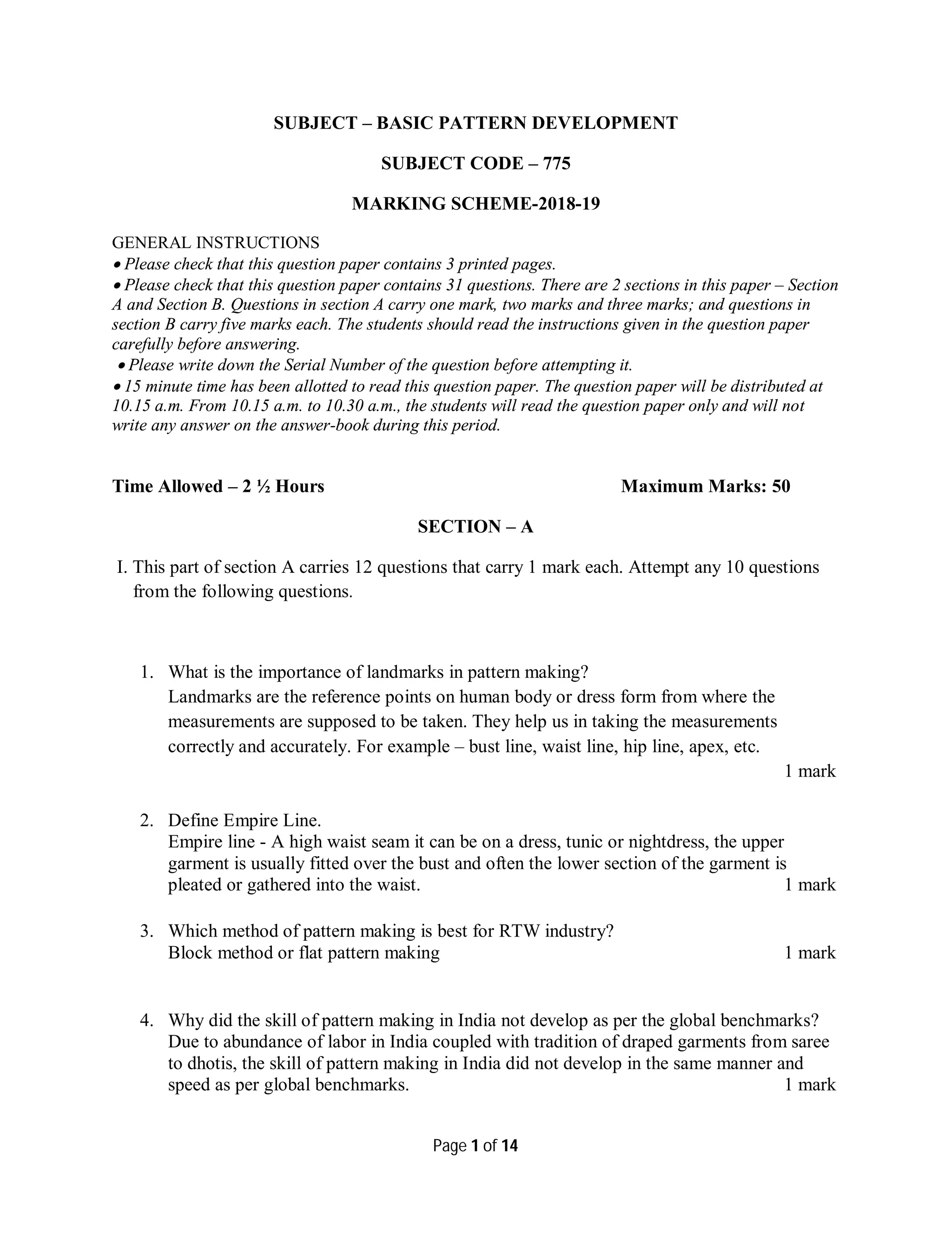 775 basic pattern development-ms | PDF