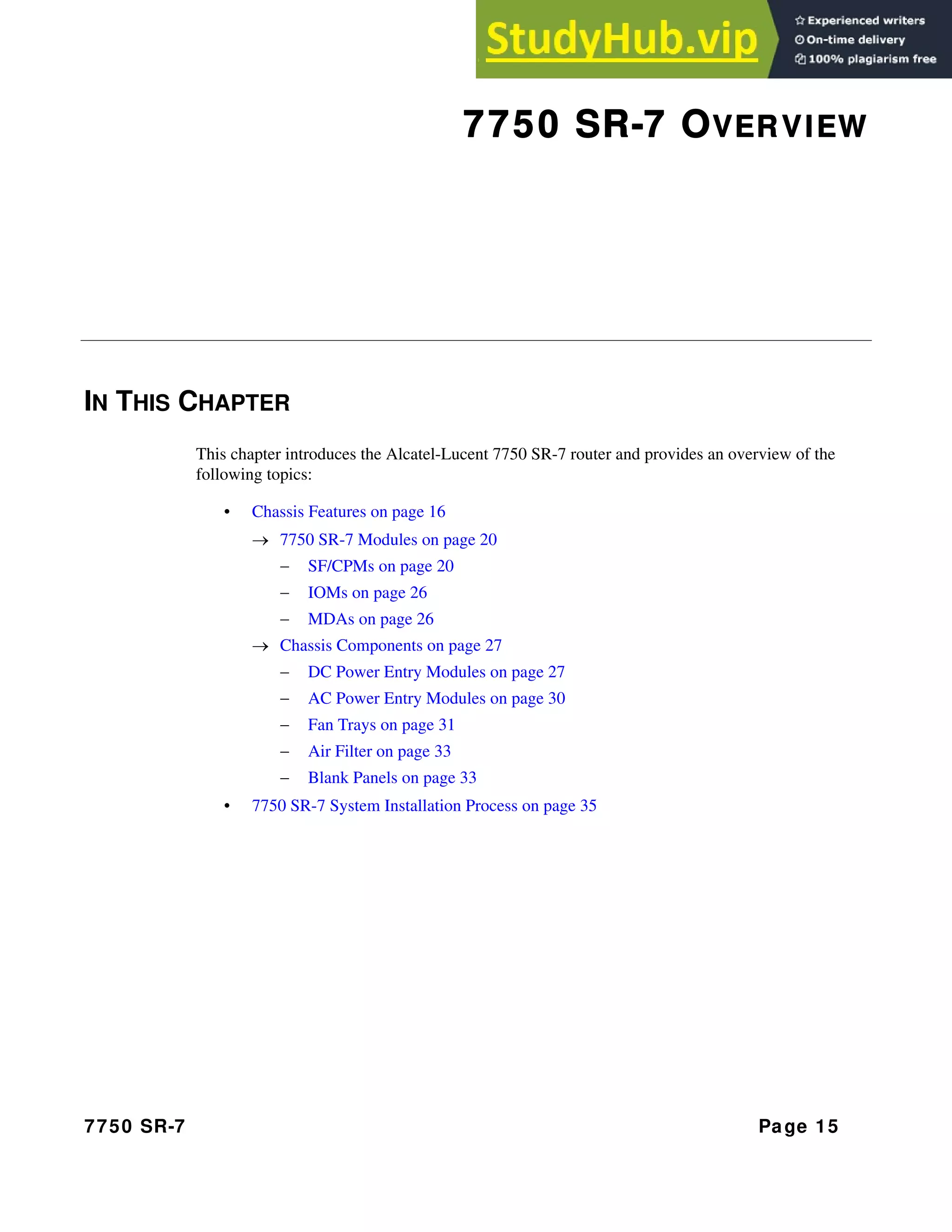 7750 SR-7 INSTALLATION GUIDE | PDF