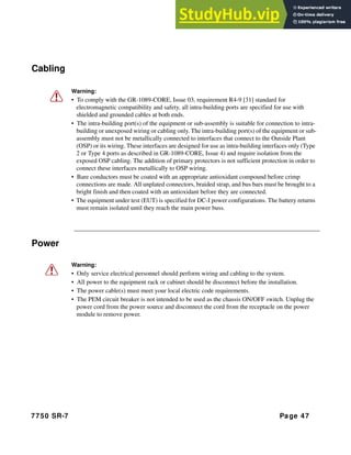 7750 SR-7 INSTALLATION GUIDE | PDF