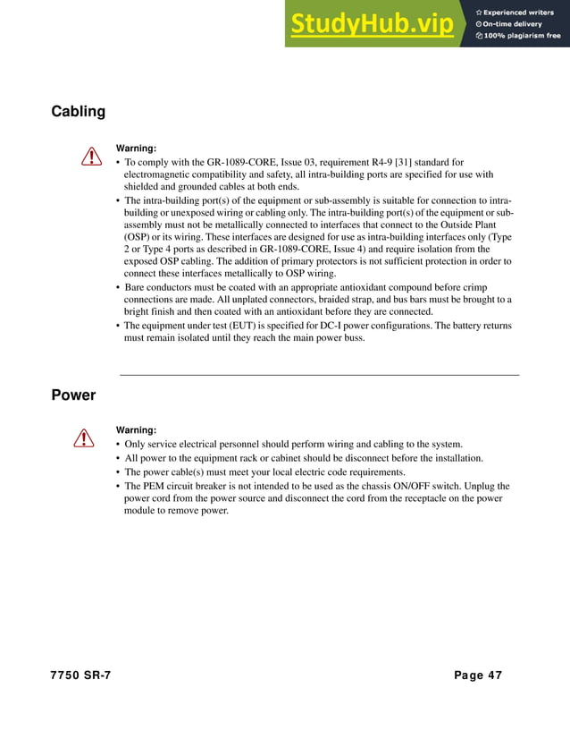 7750 SR-7 INSTALLATION GUIDE | PDF