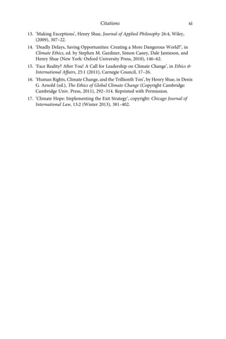 Climate Justice Vulnerability and Protection 1st Edition Henry Shue | PDF