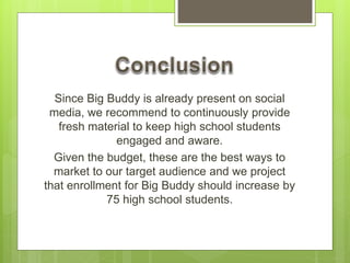 Big Buddy Program Live Case Portflio | PPT