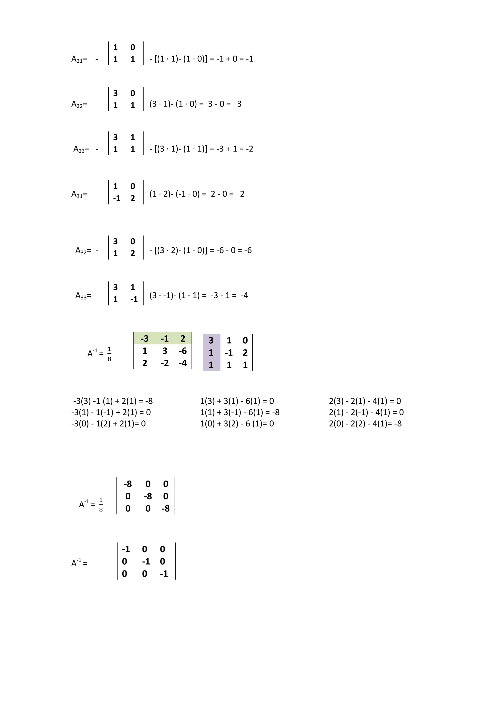 Ejemplos matriz inversa | PDF
