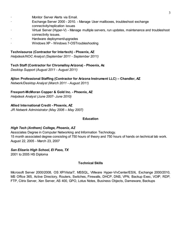 Roberto B Resume | DOCX | IT and Internet Support | Internet