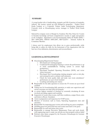 CV - Goh Jie Sheng - Jason | PDF | Hotels and Motels | Travel Type