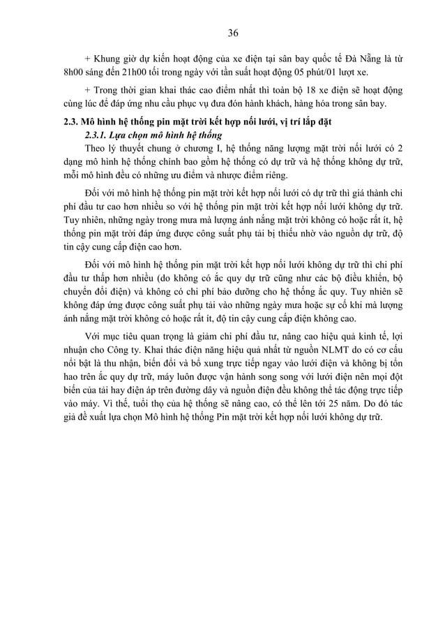 TÍNH TOAN THIẾT KẾ HỆ THỐNG TRẠM SẠC XE ĐIỆN SỬ DỤNG NĂNG LƯỢNG MẶT TRỜI TẠI SÂN BAY QUỐC TẾ ĐÀ ...