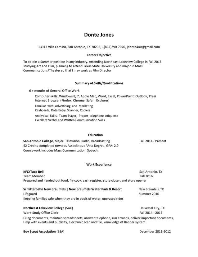 Donte Jones final resume-1 | PDF