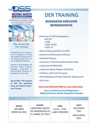 2015 DER Training | PDF