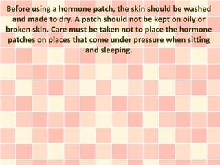 Hormone Patch | PPTX | Hormonal Disorders | Endocrine and Metabolic ...