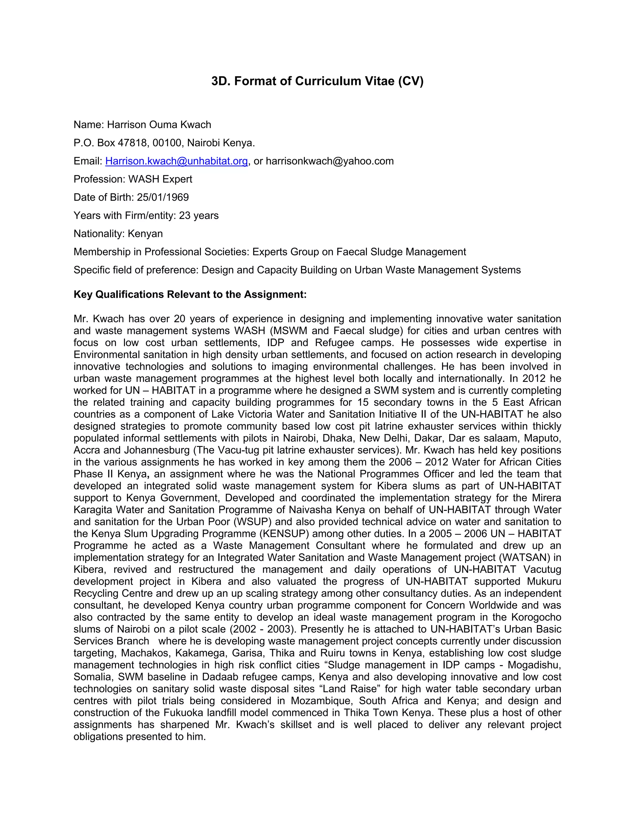 Harrison CV 3D Version | PDF