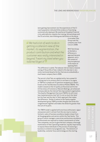 Lean Management Journal Tata Business Excellence Model | PDF