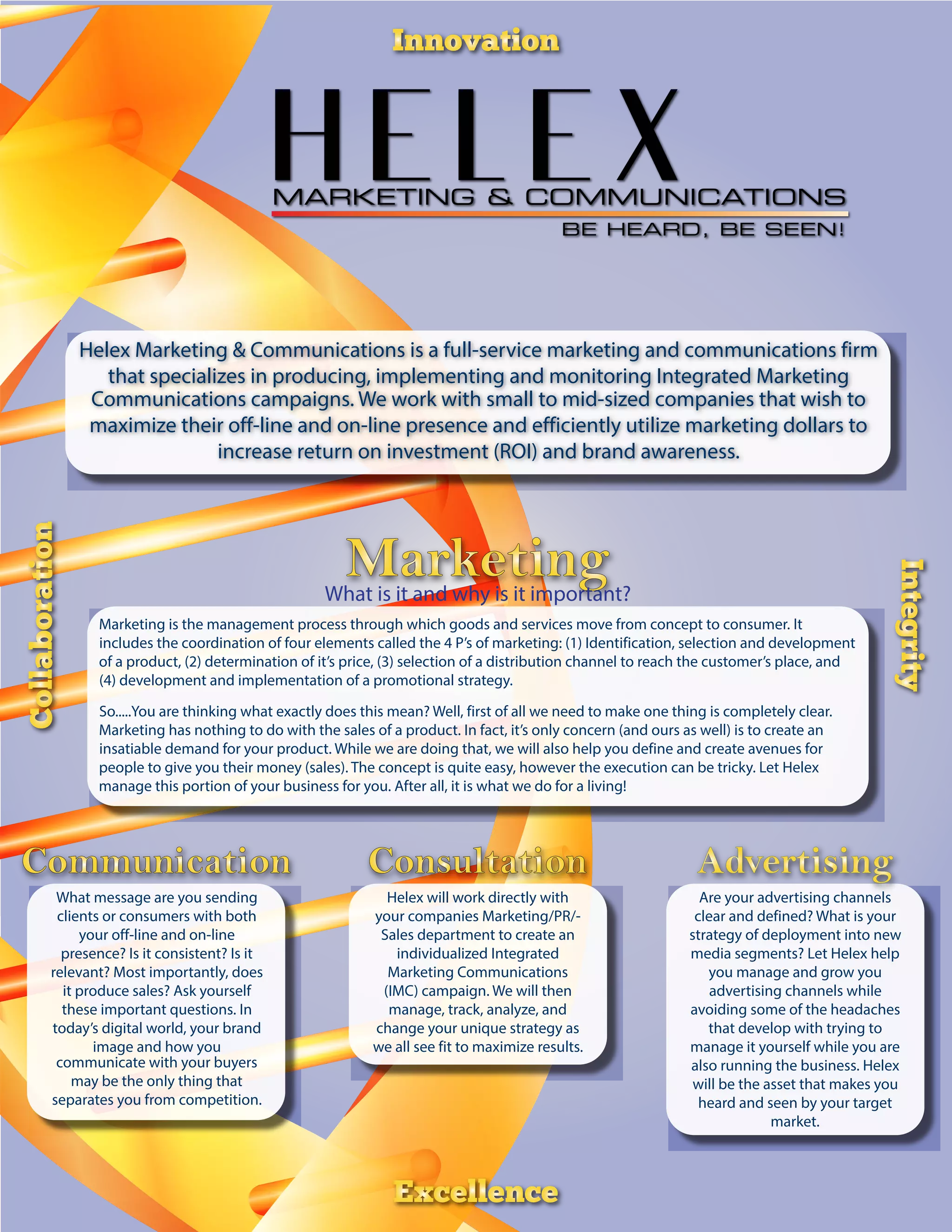 Helex Single Page Infosheet Front | PDF | Marketing and Advertising ...