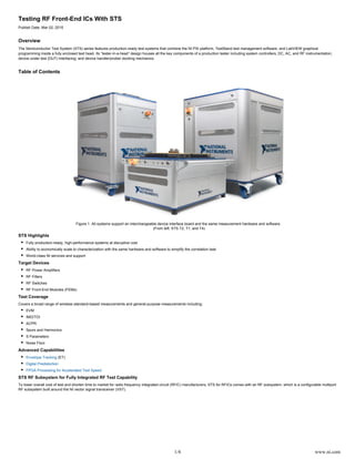 Testing RF Front-End ICs With STS | PDF