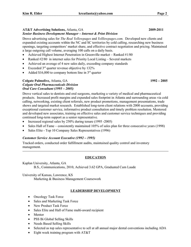 Kim Elder Resume KK | PDF