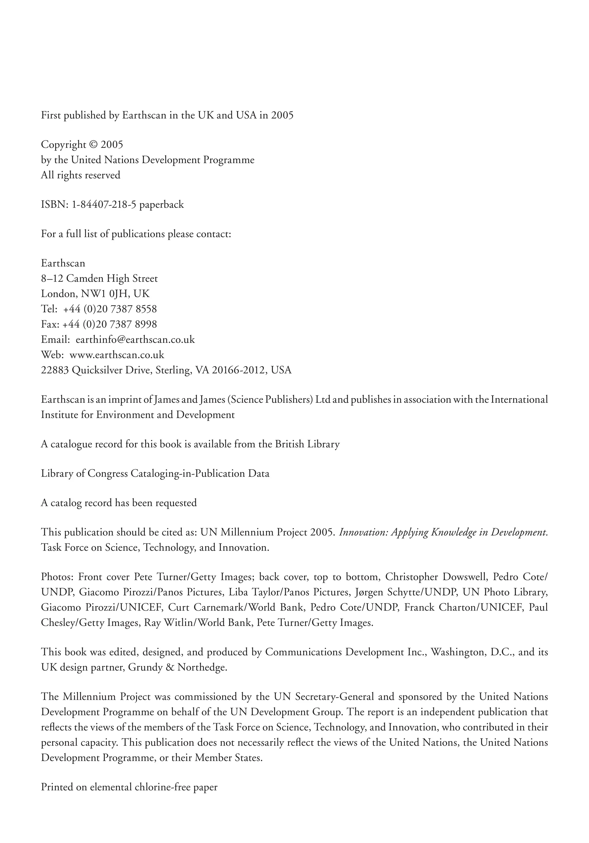 Innovation Applying Knowledge In Development United Nations | PDF