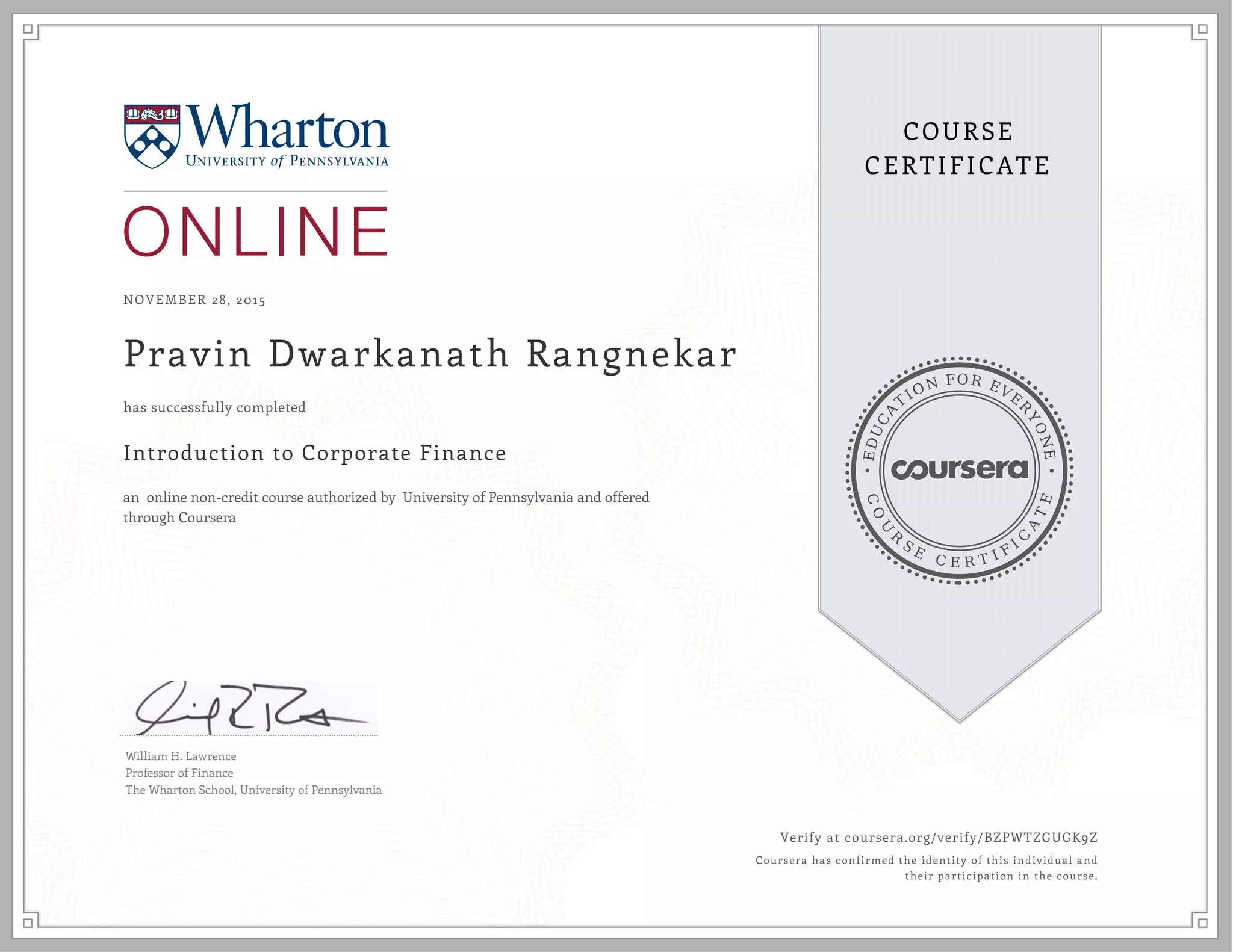 Wharton (UPenn) - Corporate Finance | PDF