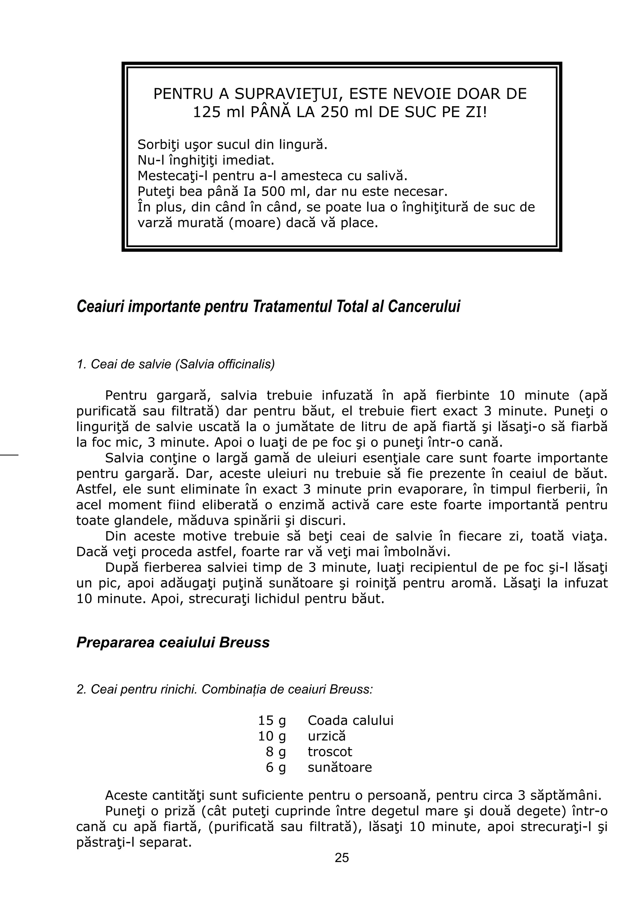 Rudolf Breuss - tratamentul total al cancerului | PDF