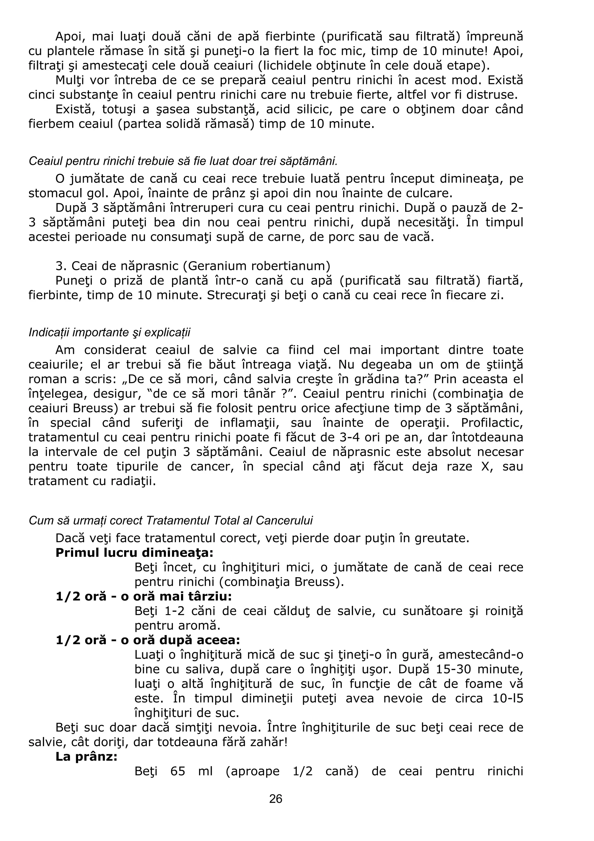 Rudolf Breuss - tratamentul total al cancerului | PDF