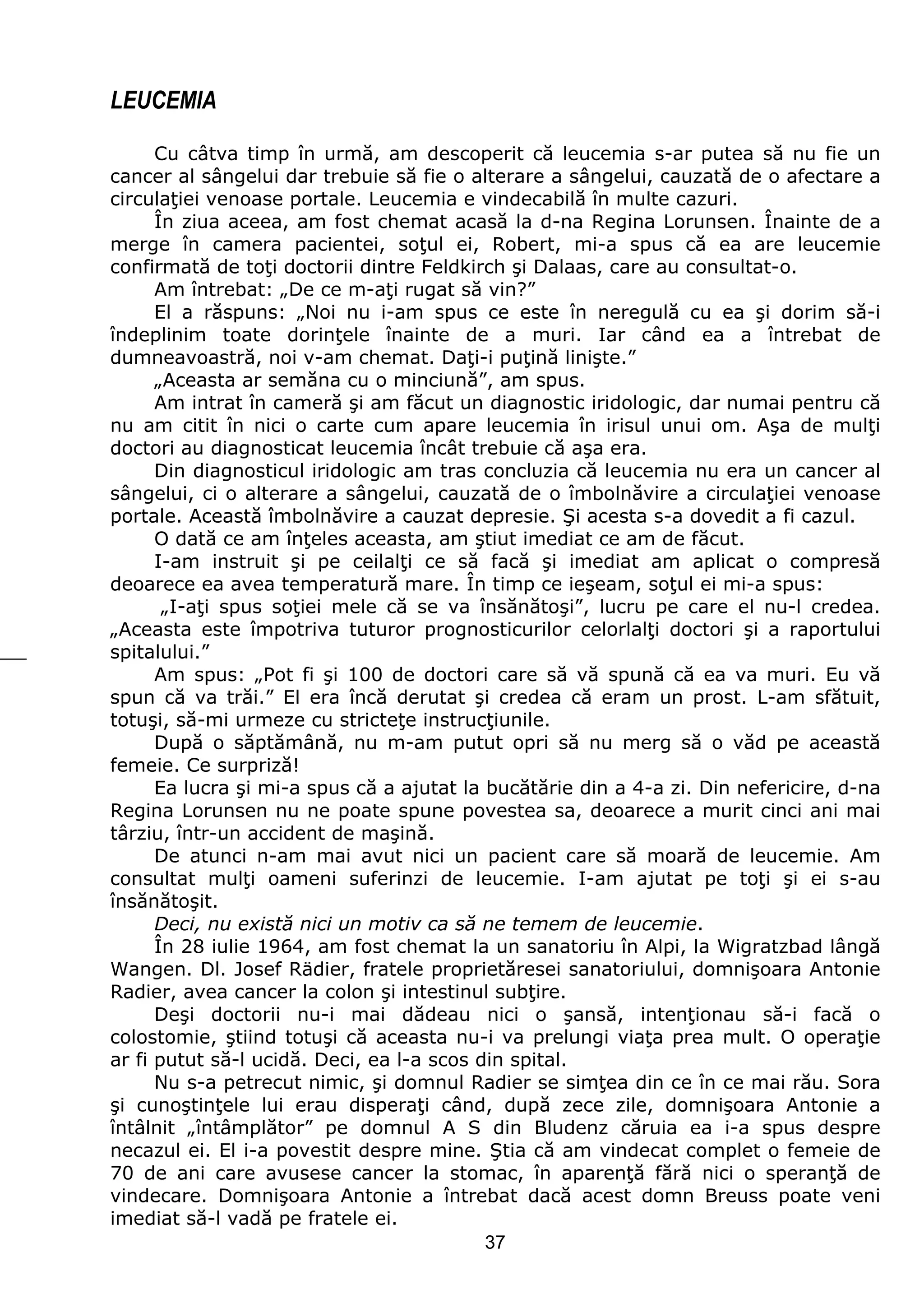 Rudolf Breuss - tratamentul total al cancerului | PDF