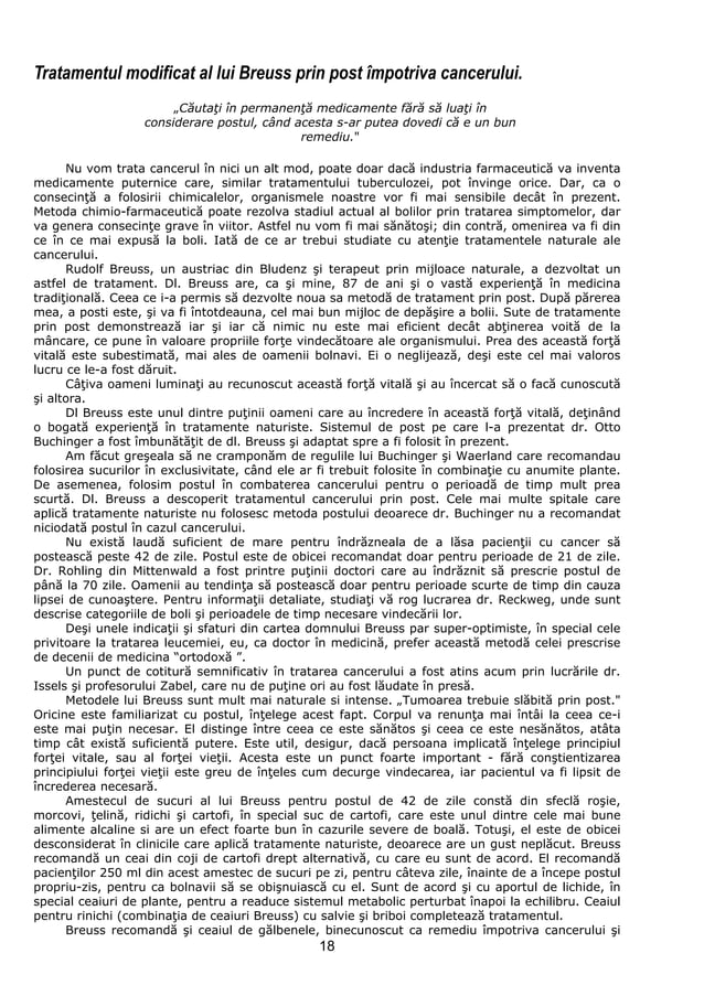 Rudolf Breuss - tratamentul total al cancerului | PDF