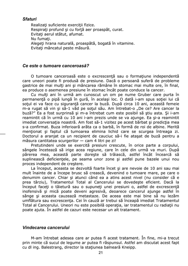 Rudolf Breuss - tratamentul total al cancerului | PDF
