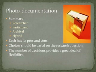 Applying Photographic Research Methods - A Primer SMA 2015 | PPT