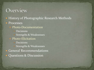 Applying Photographic Research Methods - A Primer SMA 2015 | PPT