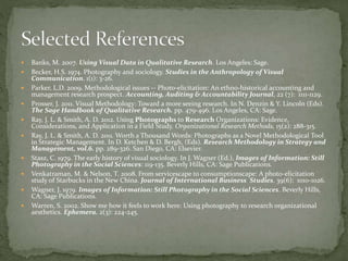 Applying Photographic Research Methods - A Primer SMA 2015 | PPT