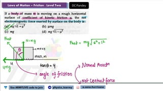 Question on friction...class 11......... | PDF