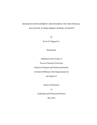 Resilience Development Dissertation-Haggard | PDF