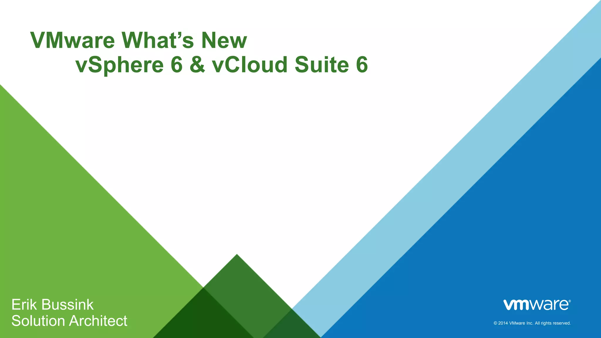 Partner Presentation vSphere6-VSAN-vCloud-vRealize | PPT