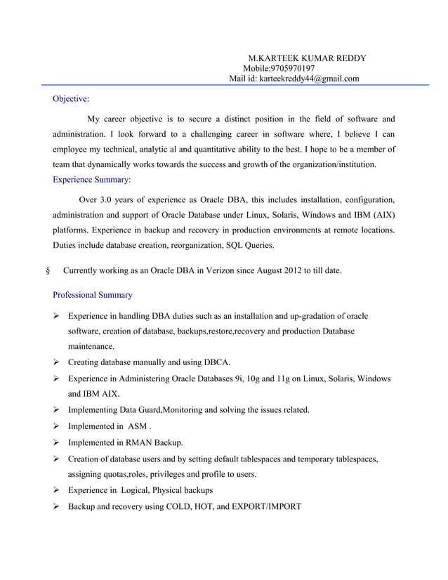 KARTHIK RESUMAE | PDF