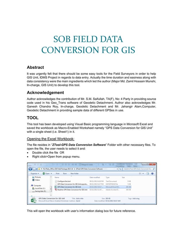 Readme-GPS Data Conversion for GIS Unit | PDF | Auto Navigation Systems | Auto Technology