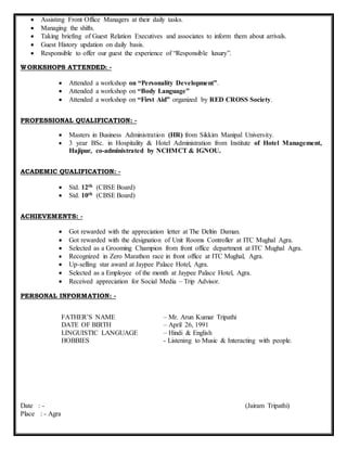 Resume - jai Tripathi | DOCX