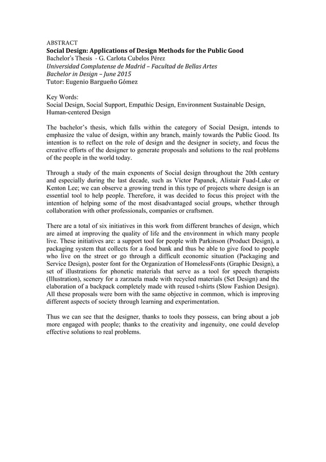 Abstract TFG - Carlota Cubelos | PDF