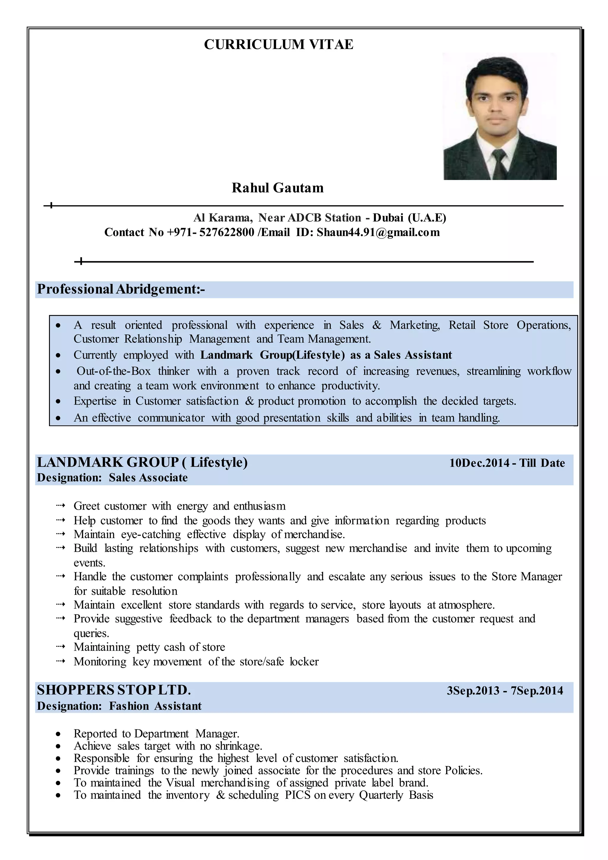 Rahul Gautam CV | DOCX