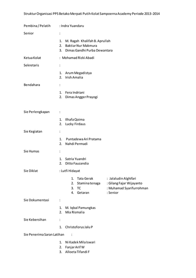 Struktur Organisasi | DOCX