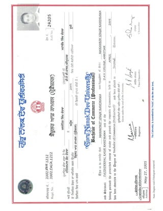 Bachelor of Commerce degree | PDF