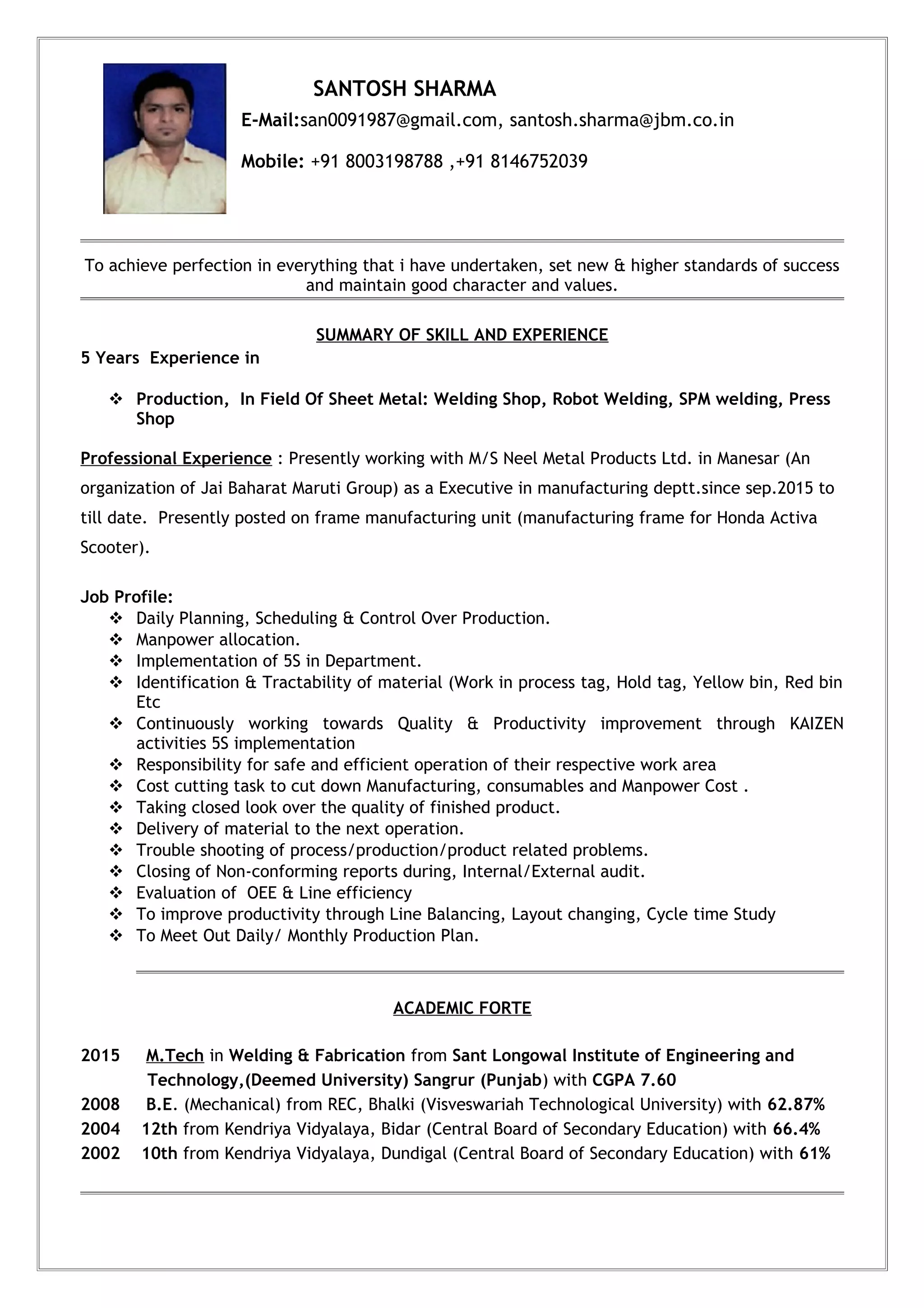 Mtech in welding and fab | DOC