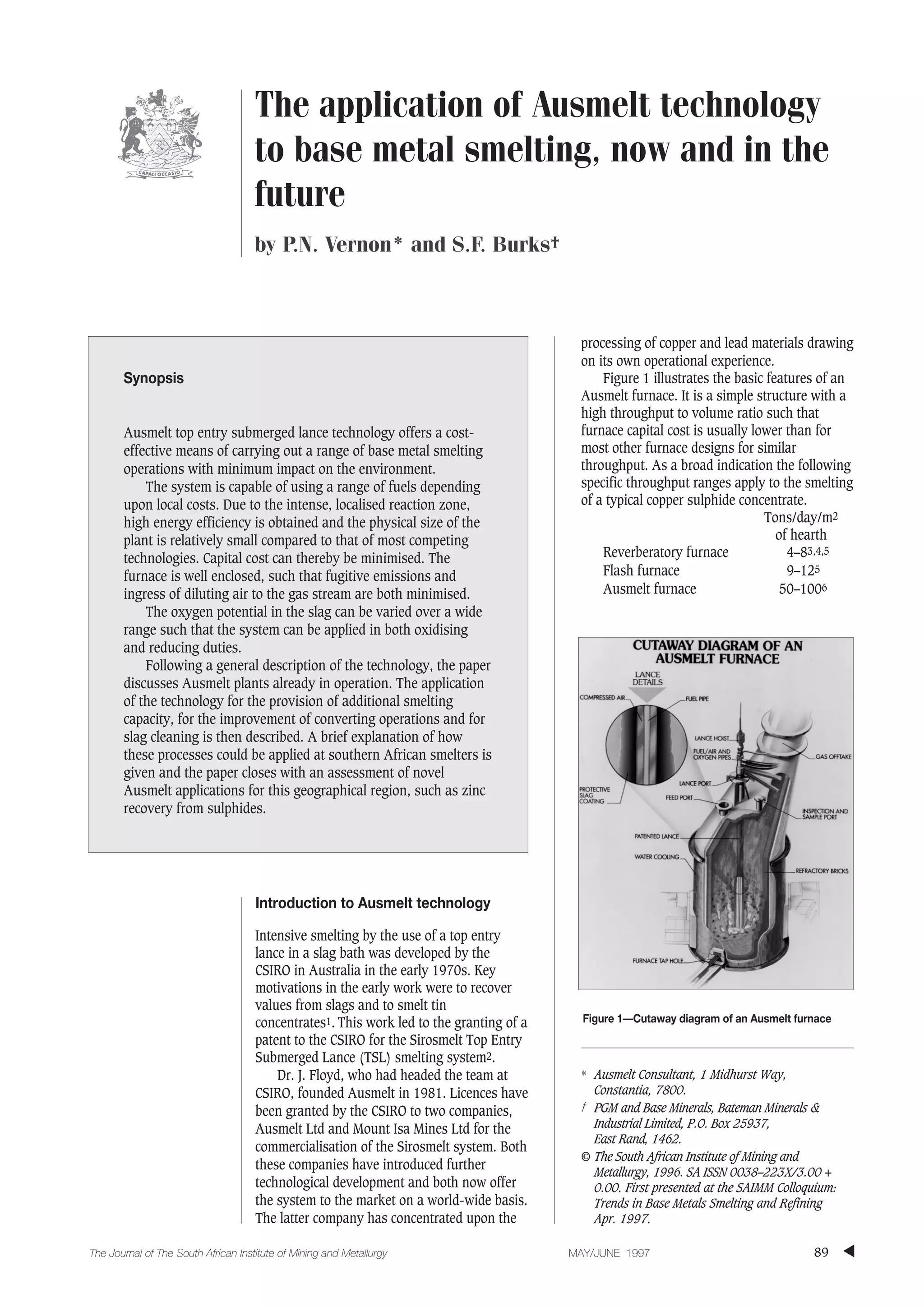 The Application of Ausmelt Technology | PDF