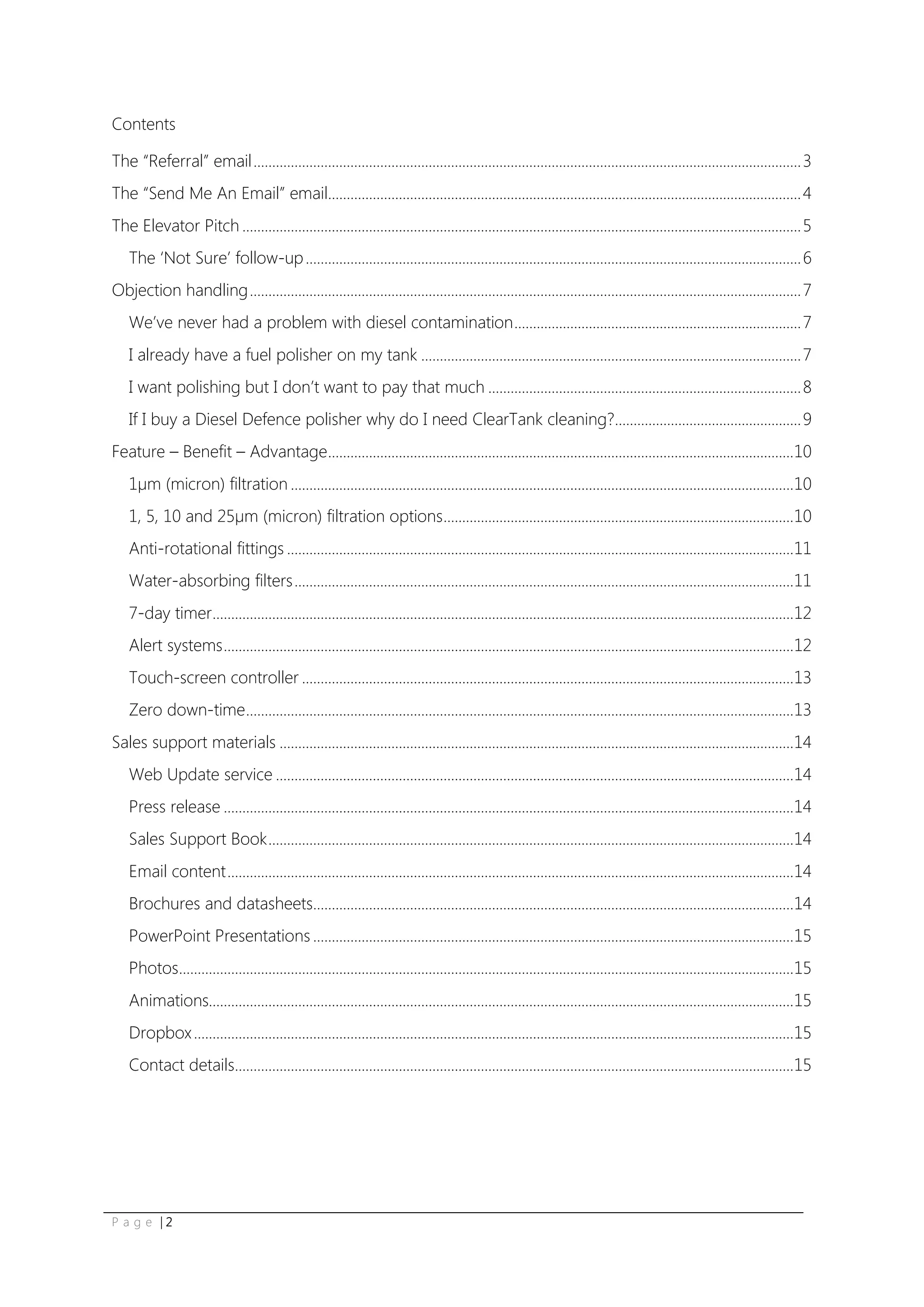 IPU Diesel Defence 2 Sales Support Book | PDF