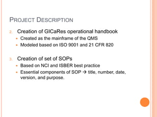 Audit and Restructure Gastroenterology Cancer Research Biorepository | PPTX