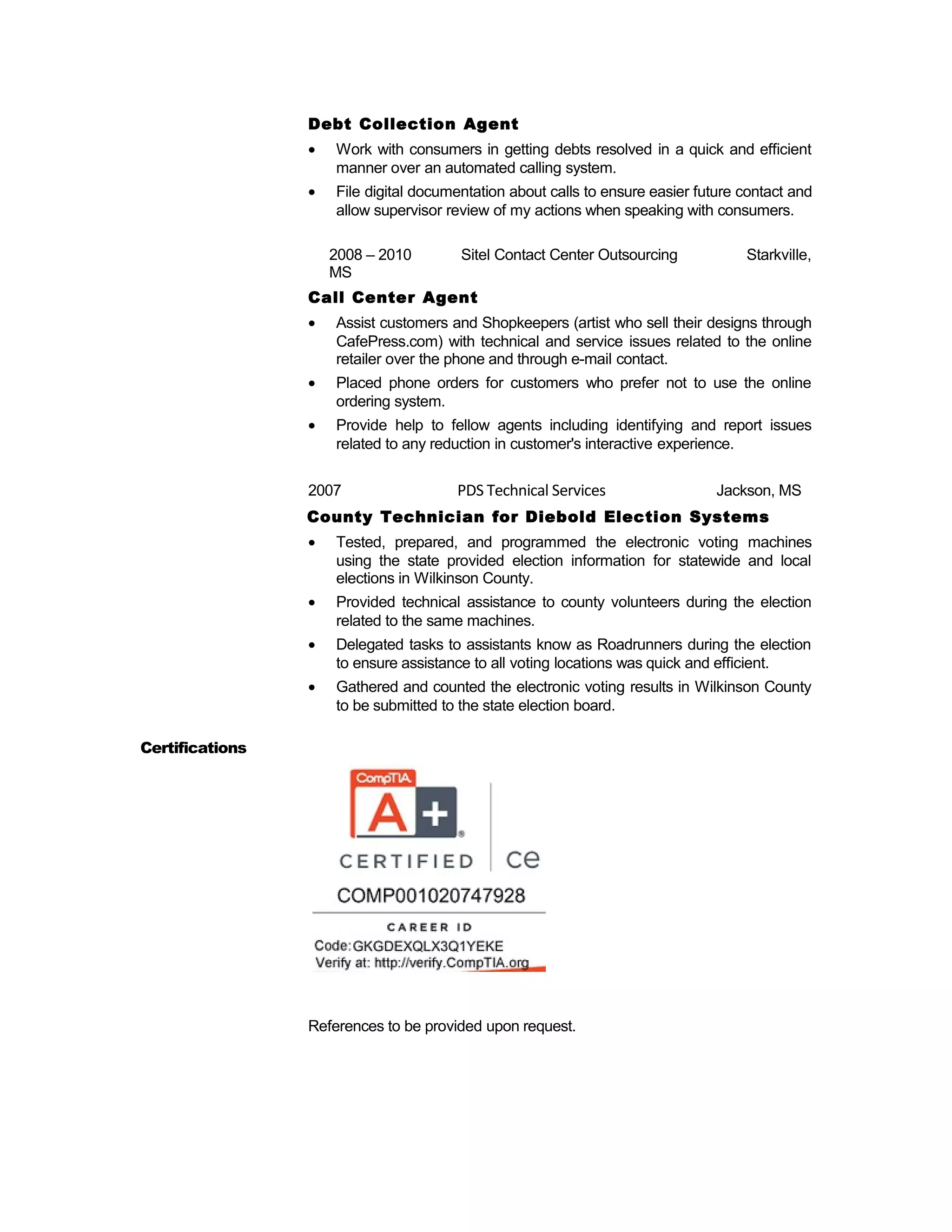 James White Resume 2 | DOC