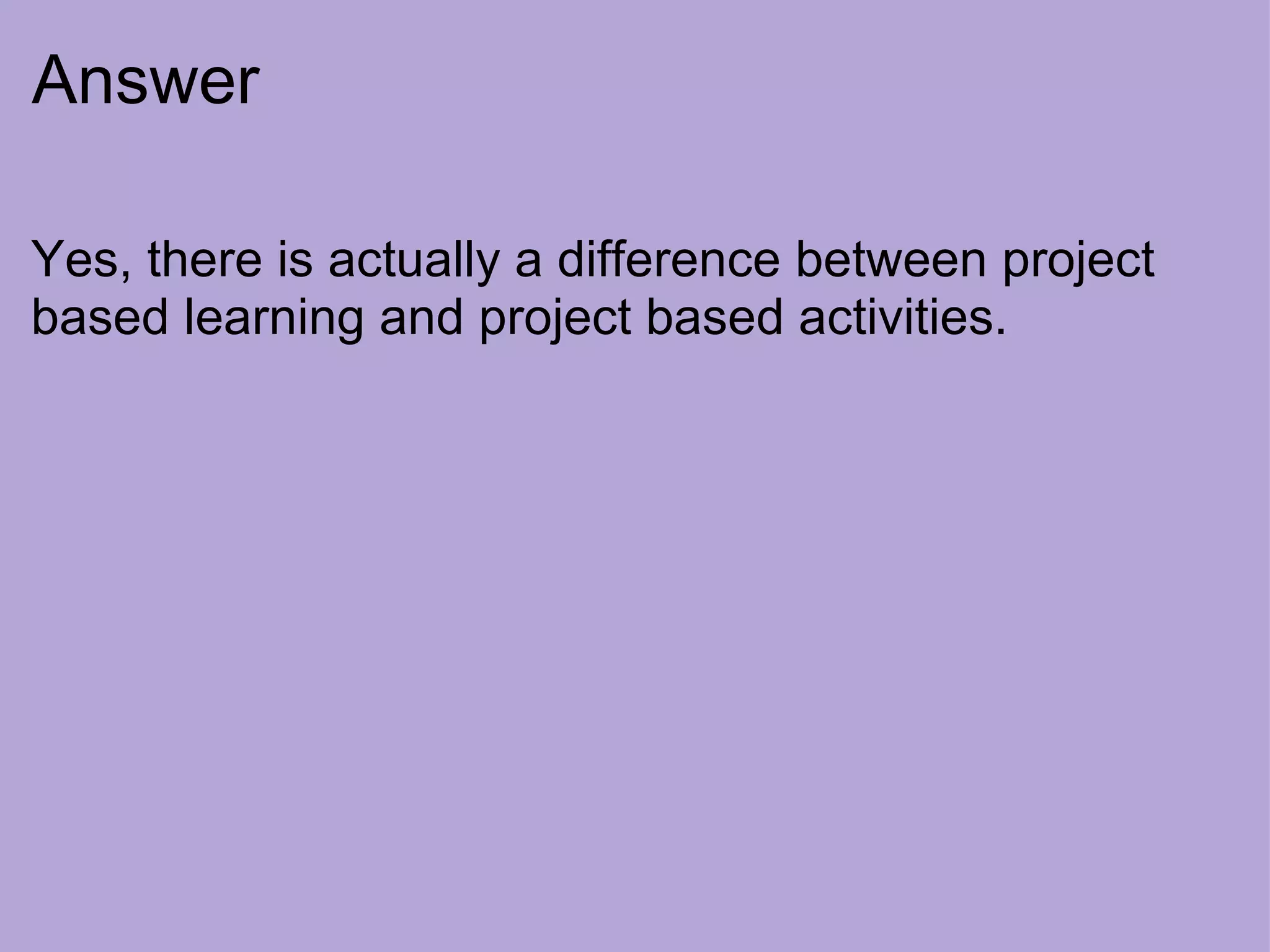 Project Based Learning | PPT