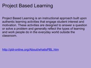 Project Based Learning | PPT