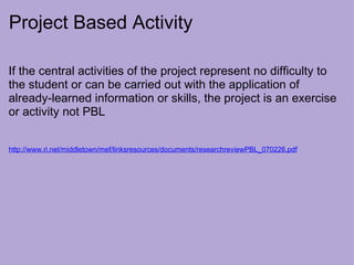 Project Based Learning | PPT