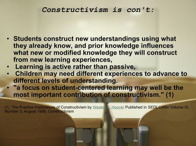 Constructivism in the classroom | PPT | Educational Assessment | Education