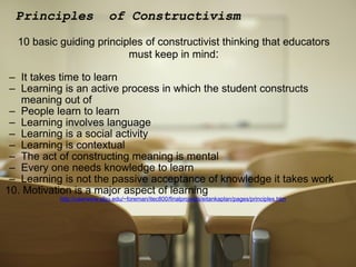 Constructivism in the classroom | PPT