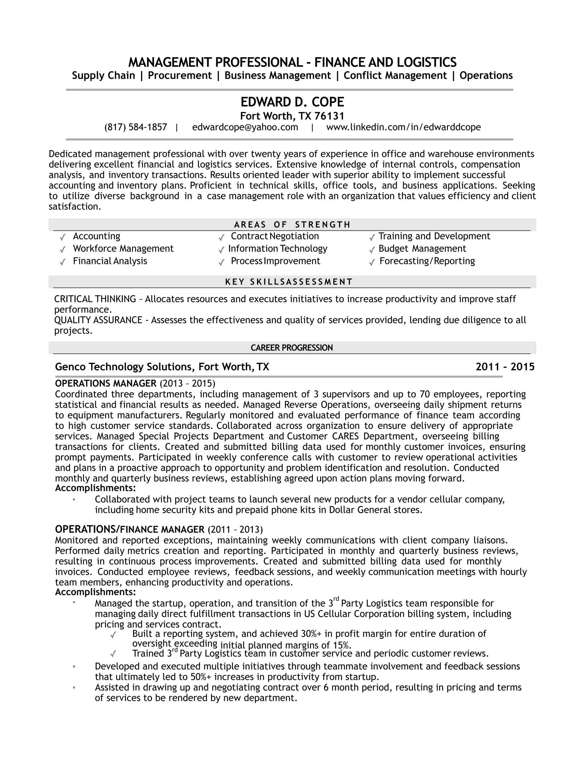 Edward Cope Final_Resume June 2015 | PDF